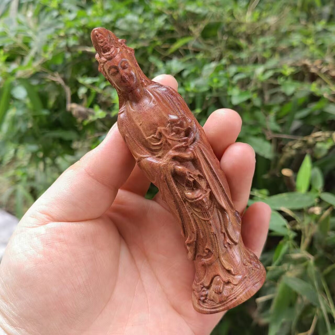 Buddha Statue Wood Carving Bodhisattva Antique Wood Carved Monk Chinese ...