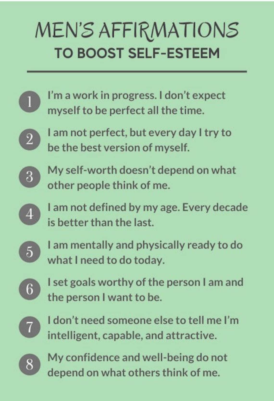 81 Affirmations for Men, Inspirational Mantras for Guys, Positive ...