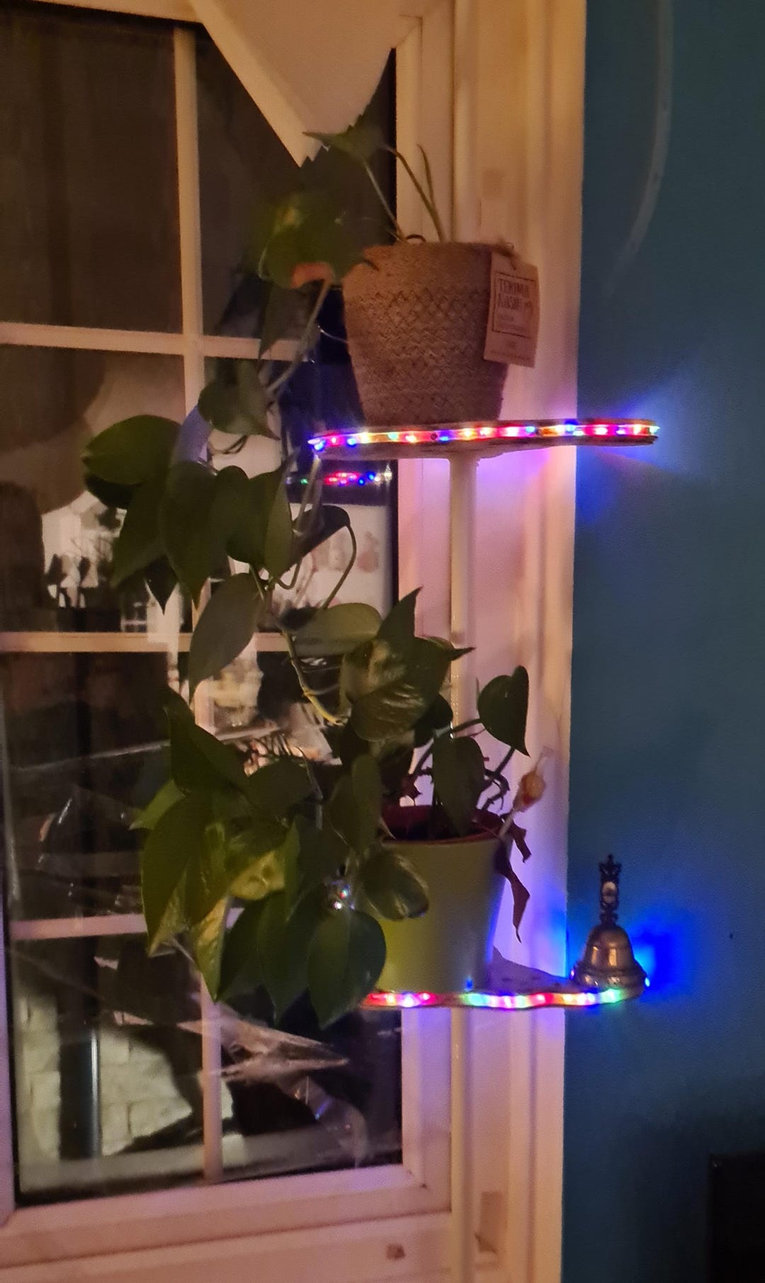 Window Flower Stand, Christmas Solar Lights.window Planter Multi ...