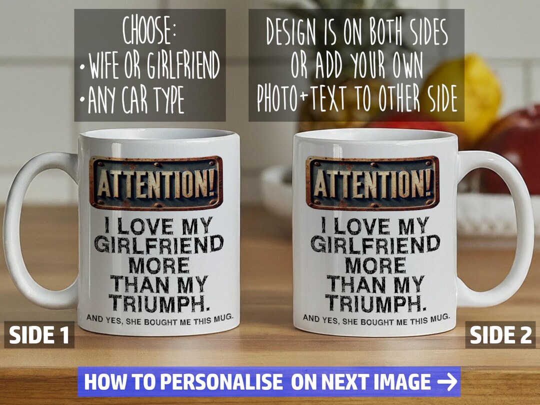 Triumph Mug - Gift for a Motorcycle Enthusiast - Can Be Personalised - Etsy