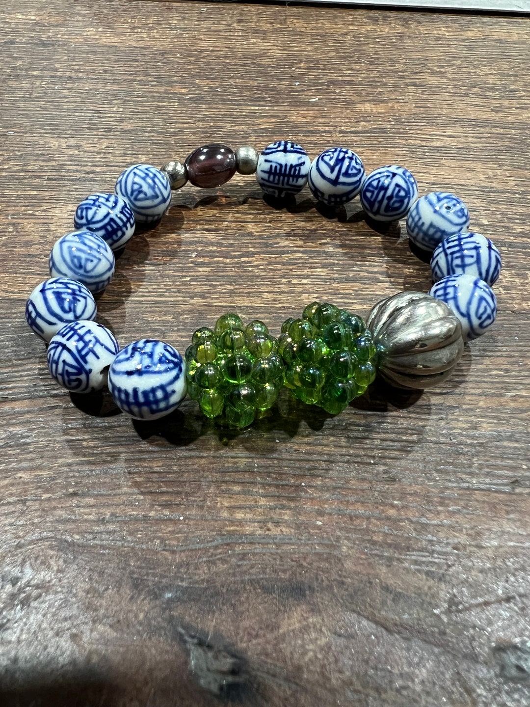 Unique One of a Kind Vintage Beaded Bracelet - Etsy
