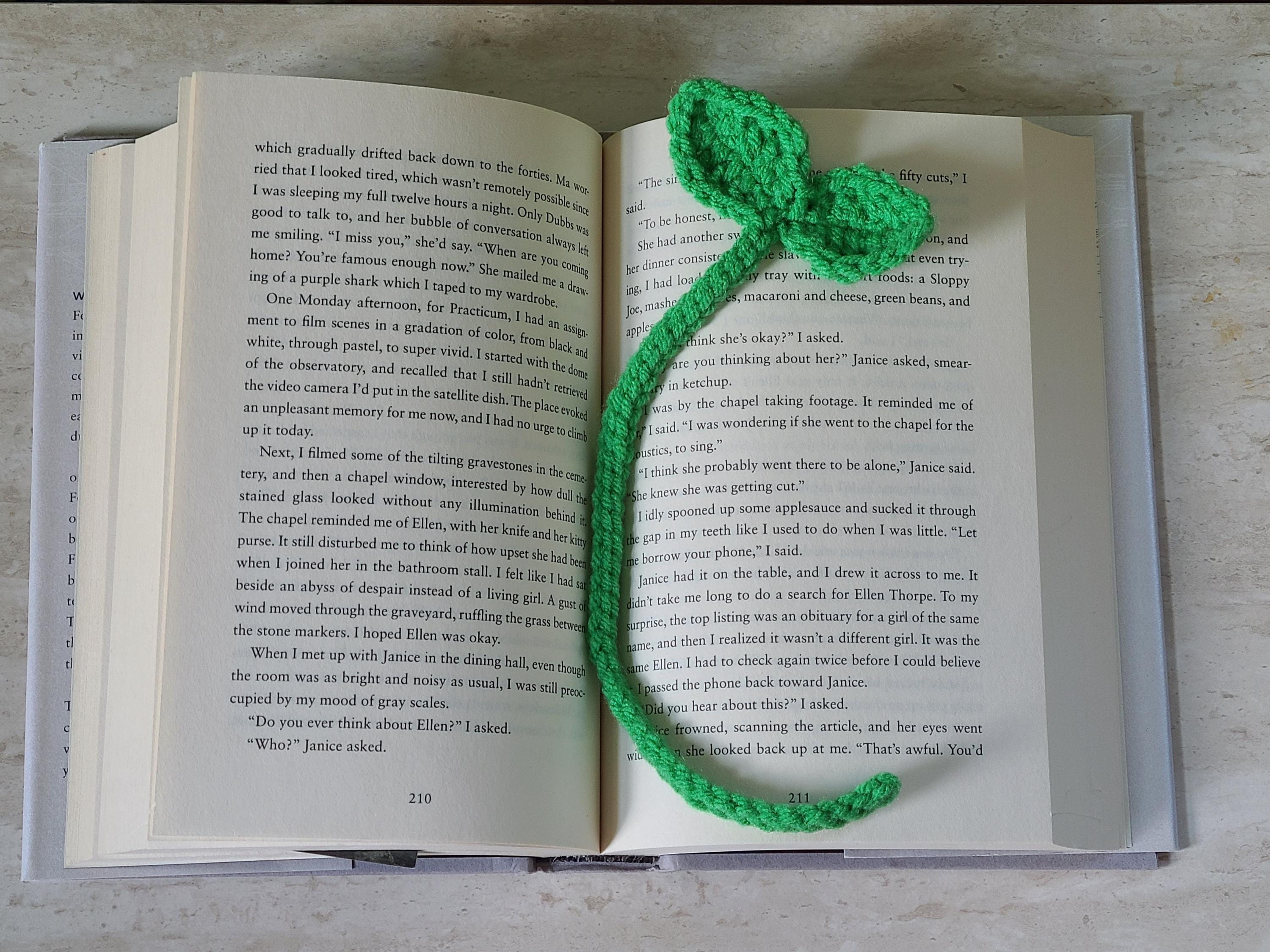 Crochet Handmade Sprout Plant Leaf Bookmark - Etsy