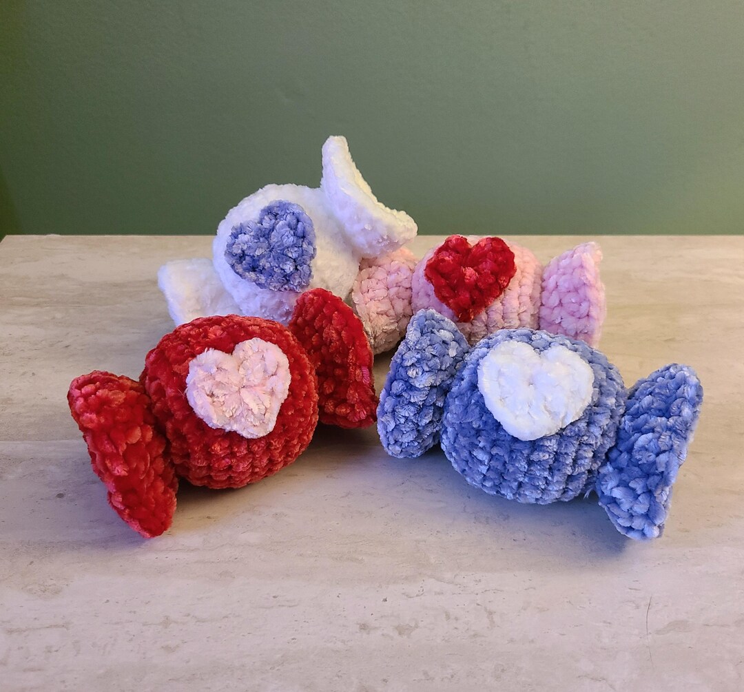 Sweet Heart Candy Crochet Plush - Etsy