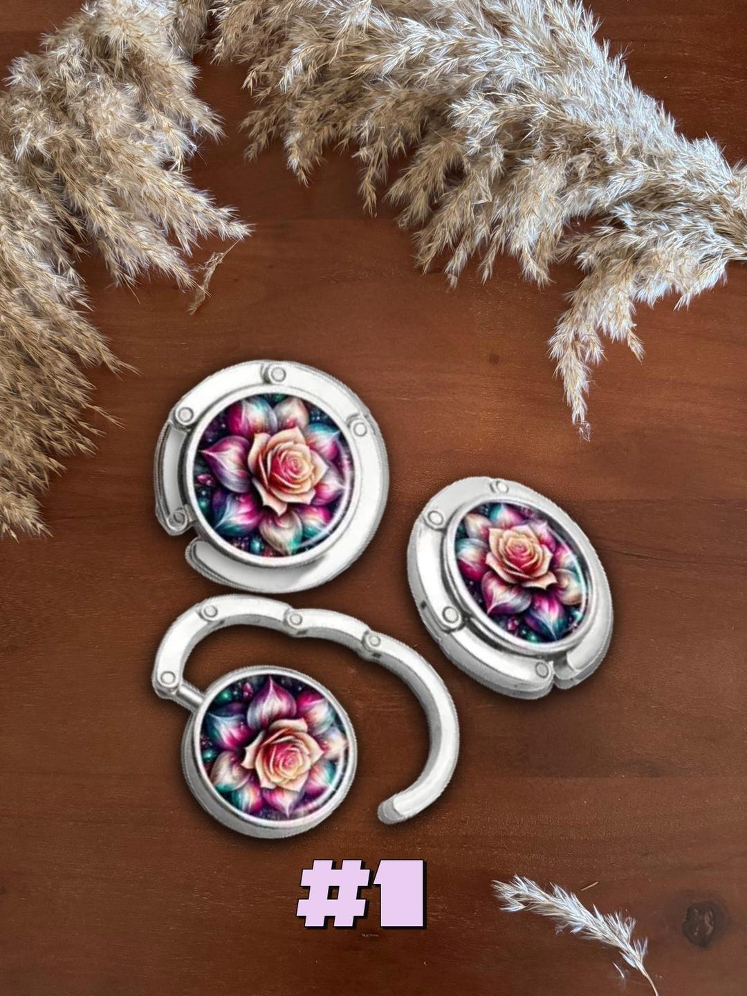 Hooks for Bags With Flowers and Mandala Motifs – Boho-style Wall Hooks ...