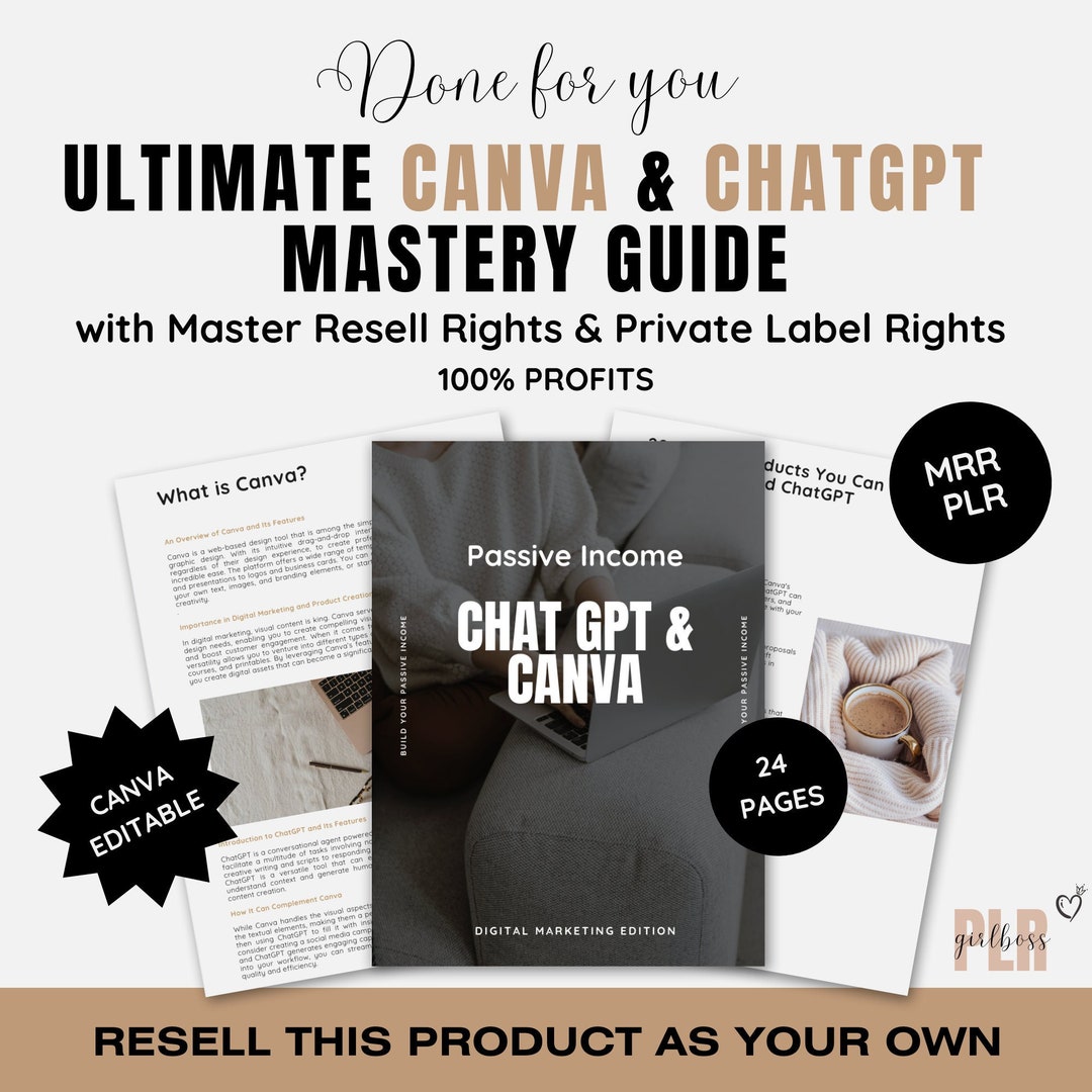 Passive Profits With Canva + Chatgpt |digital Marketing Guide Done for ...