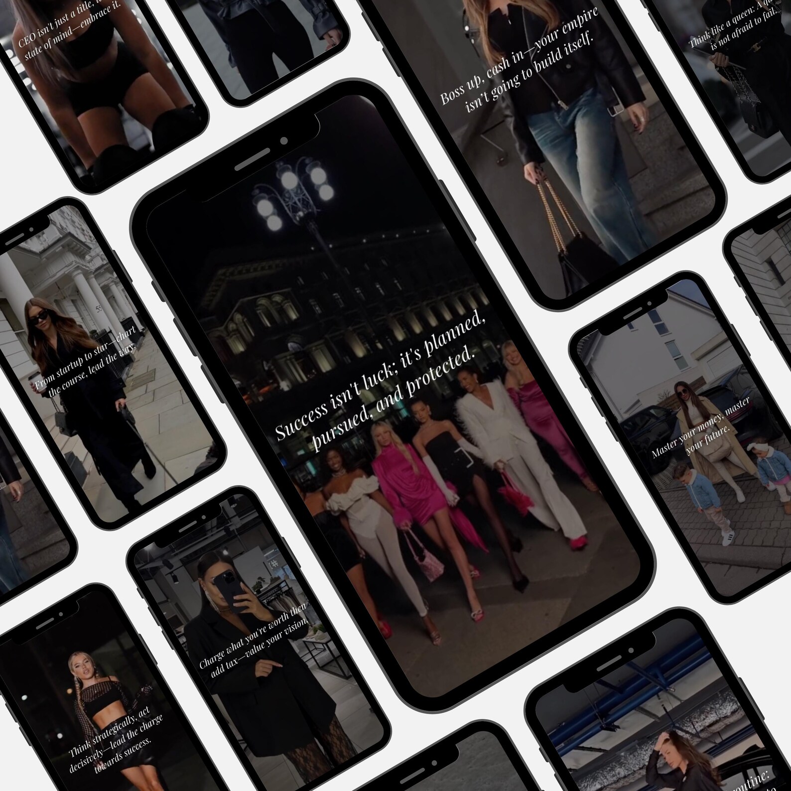 100 Hustling CEO Mindset Posts Boss Babe Reels Master Resell Right ...