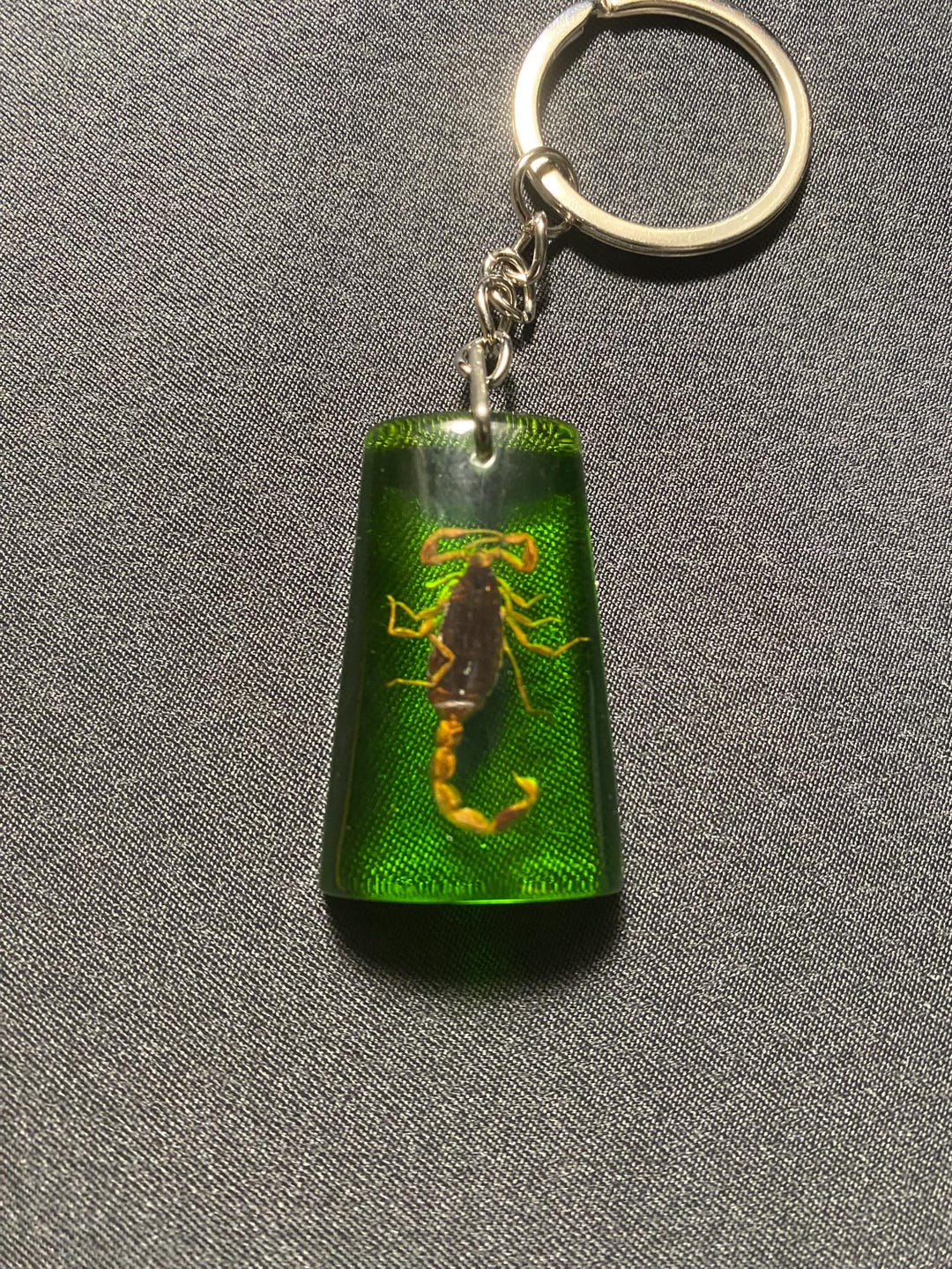 Scorpion Fossil Amber Keychain Unique Handcrafted Natural Amber ...
