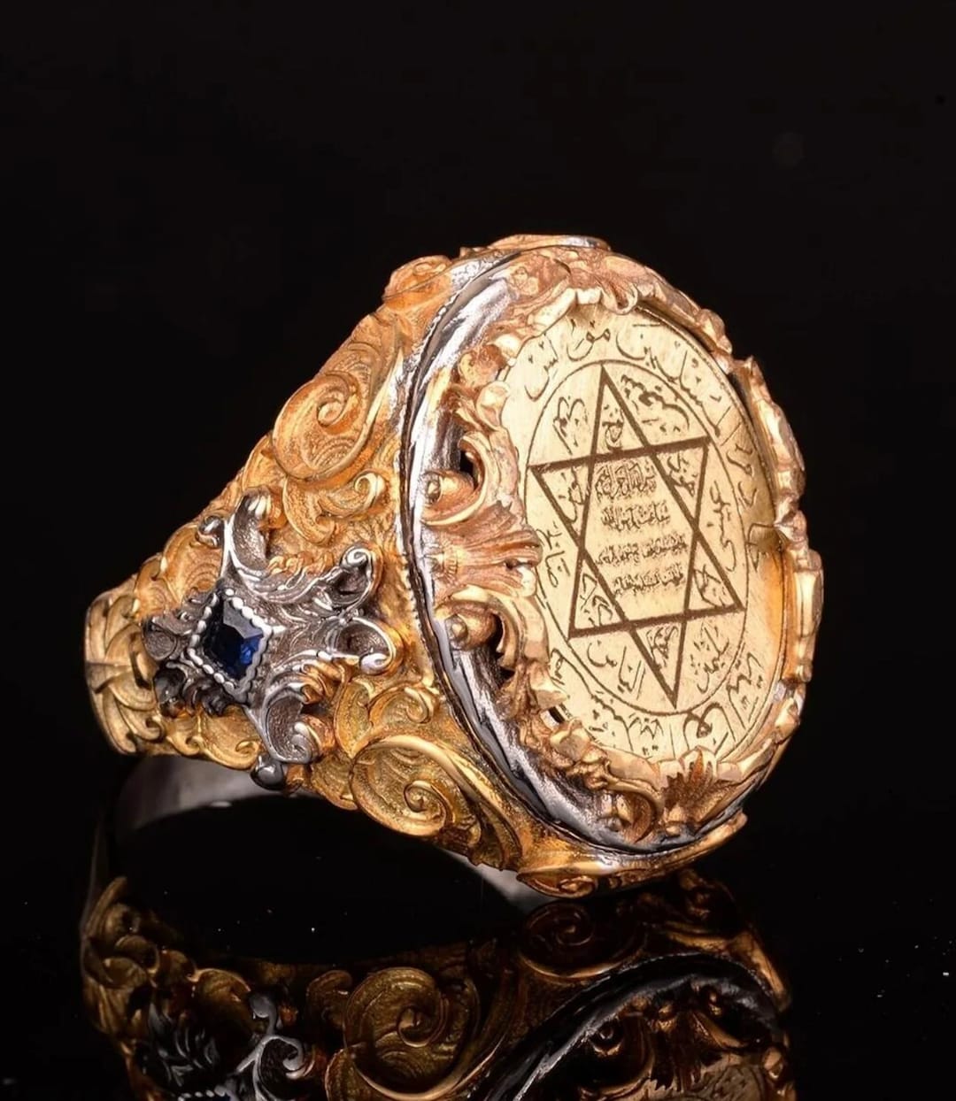 Powerful Arabic Genie Ring With Ifrit Spirit | خاتم السحر الأسود العربي ...