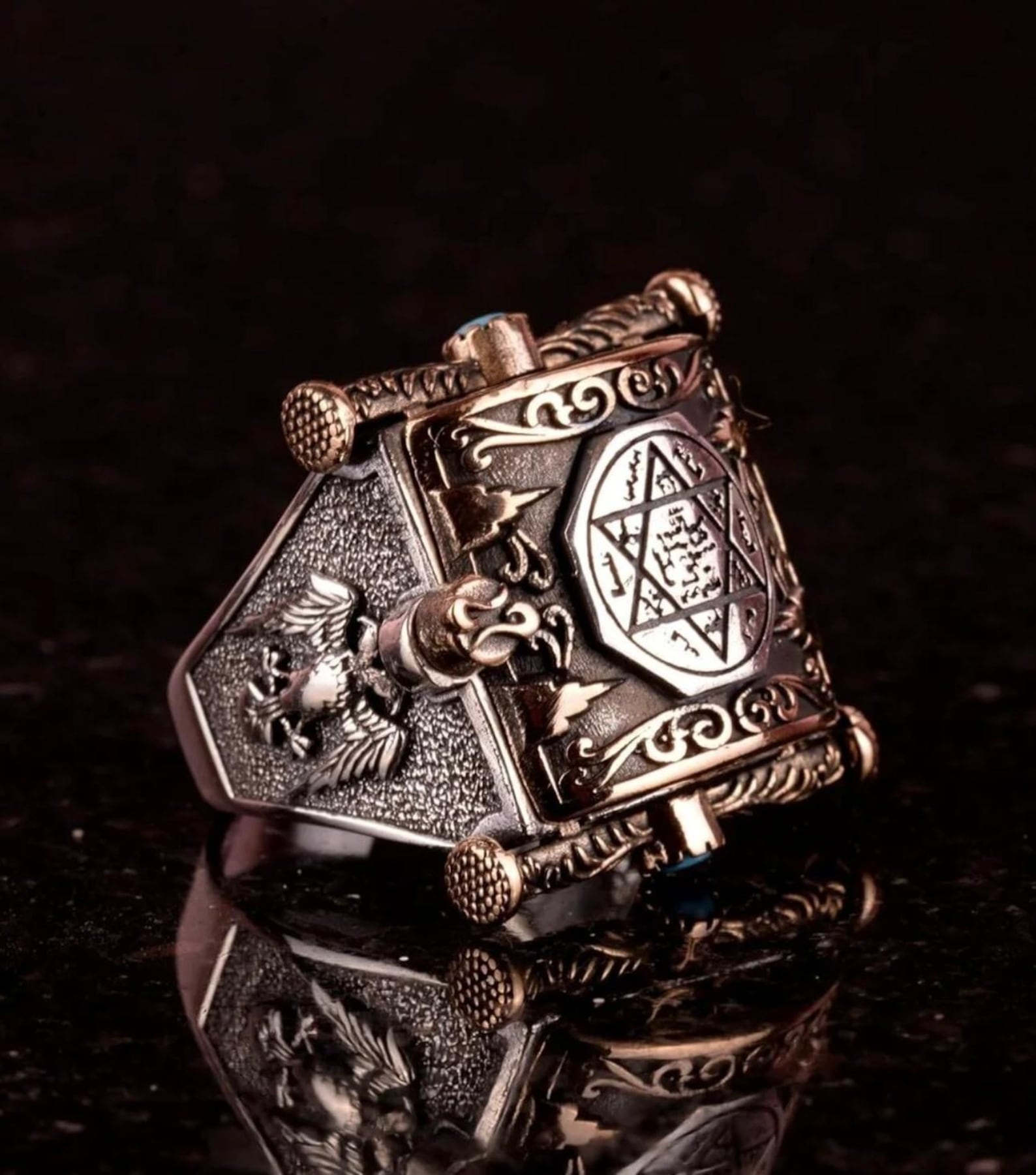 Powerful Arabic Genie Ring With Ifrit Spirit | خاتم السحر الأسود العربي ...