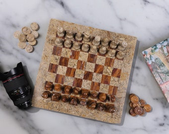 Marble Chess Set Large Chess Set Handmade Chess Board gifts for Him ...