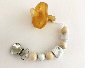 Bead pacifier clip | Etsy