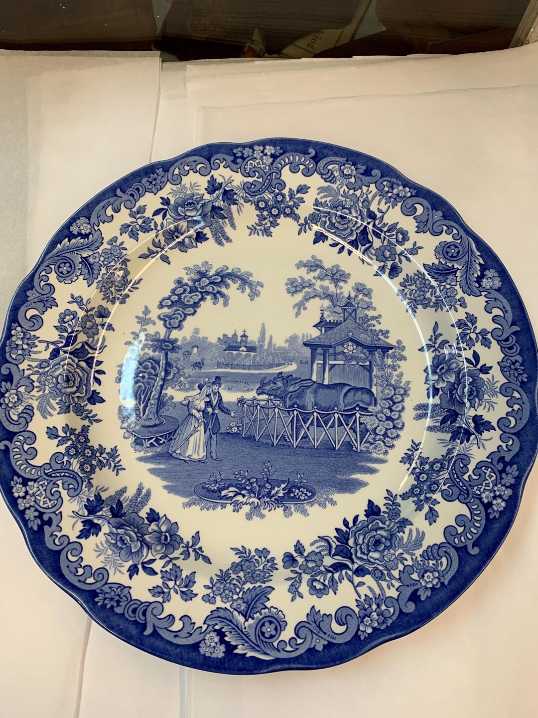Spode Blue Room Plate the Ostrich House Blue Transferware Plate Gallery ...