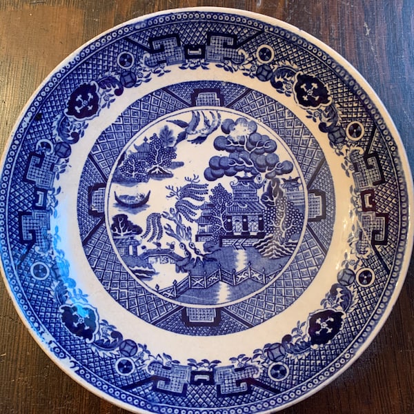 Antique Blue Plates - Etsy