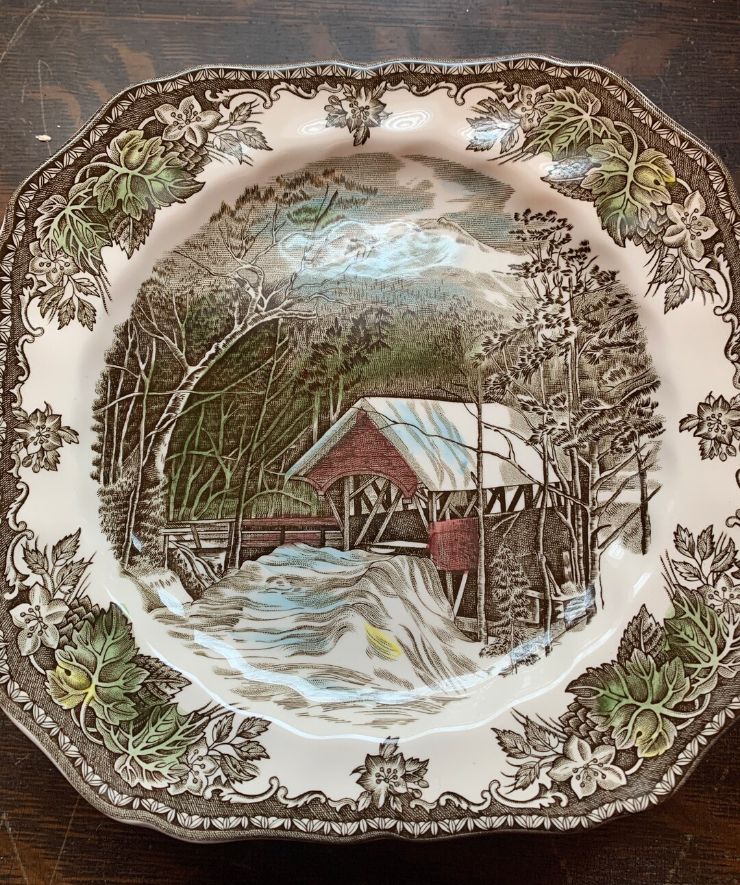 Vintage Johnson Brothers the Friendly Village Square Salad Plate Brown ...