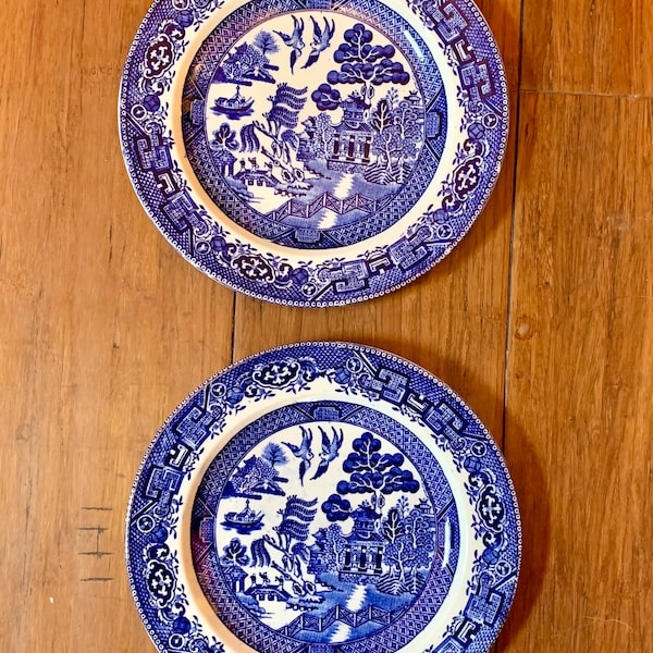 Antique Blue Plates - Etsy