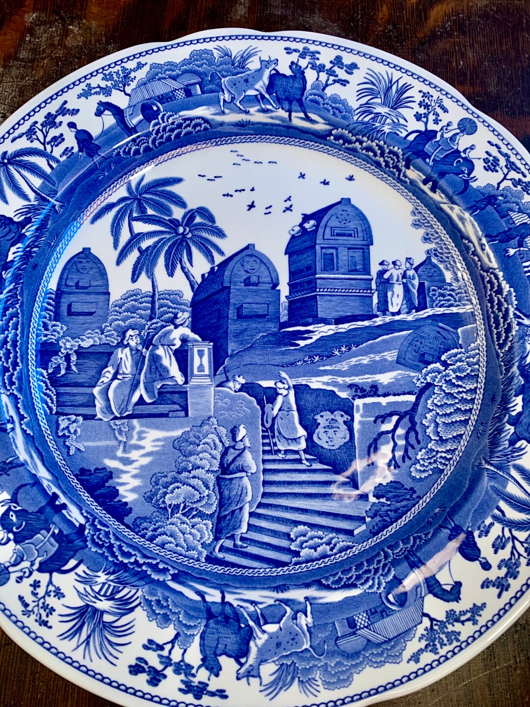 Signed Spode Blue Room Caramanian Dinner Plate Signed by Spode Head ...