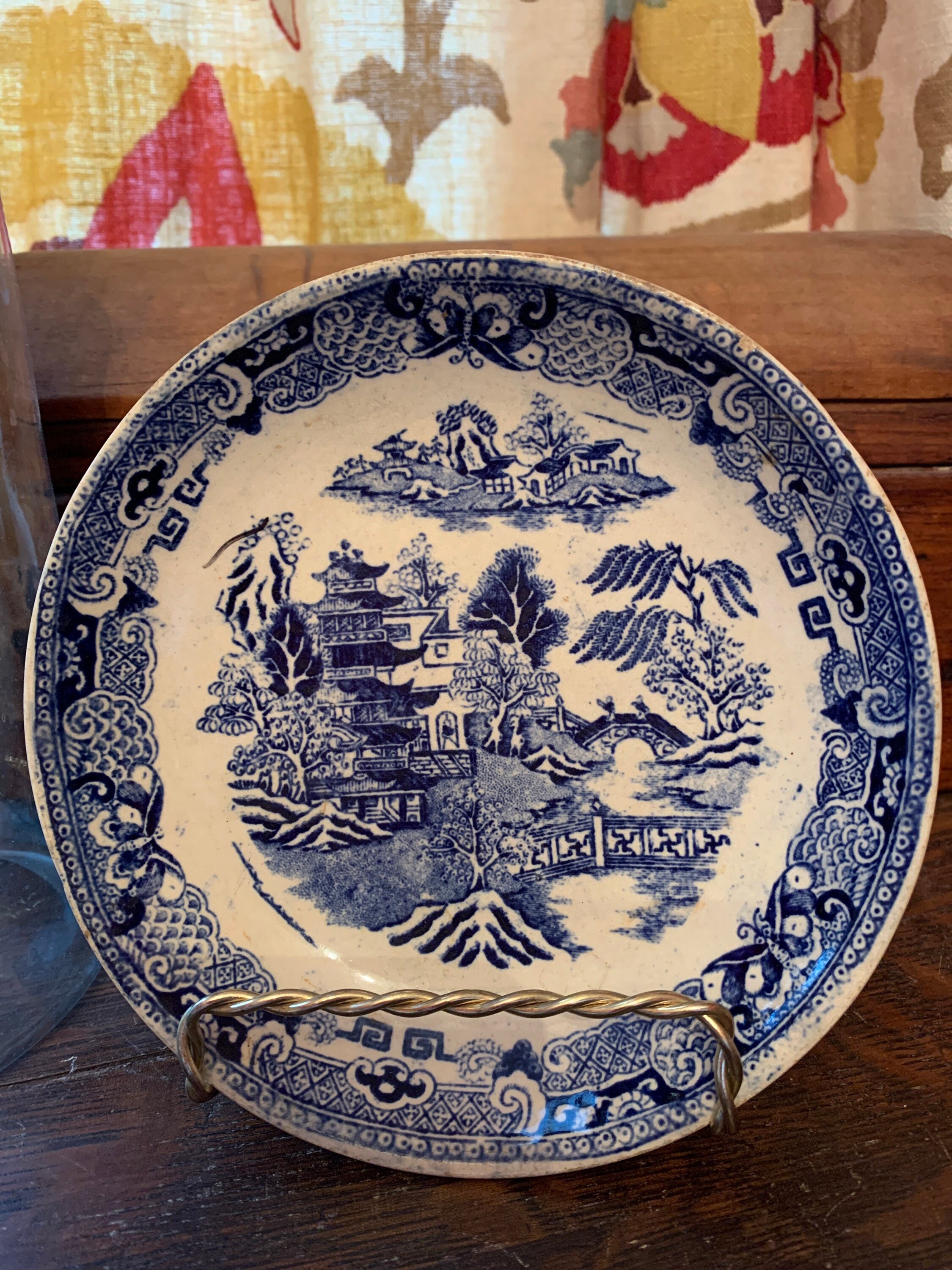 Antique Blue Chinoiserie Transferware 6 Plate - Etsy