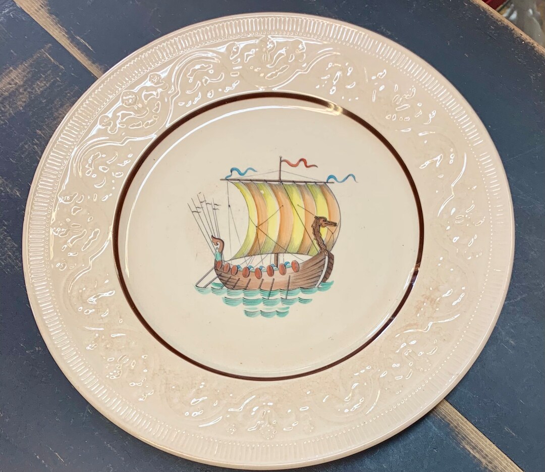 RORSTRAND DIANA Viking Ship Plate Unique Plate Wall Viking Decor ...