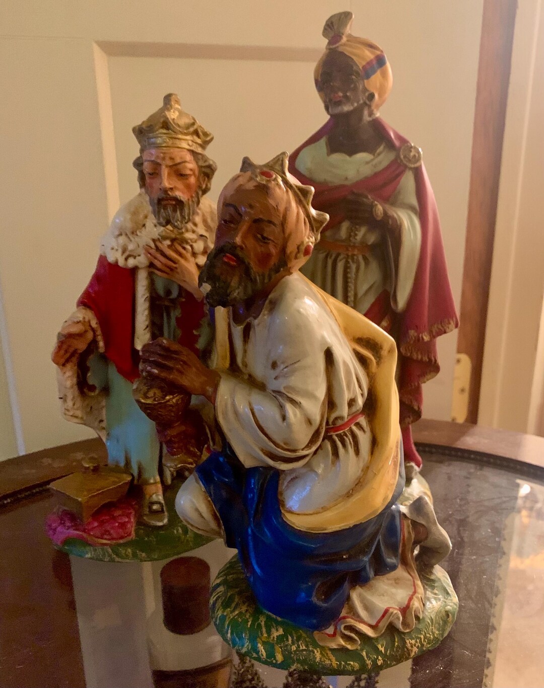 Antique Hand Painted Fontanini 3 Kings Wisemen Italian Nativity Crèche ...