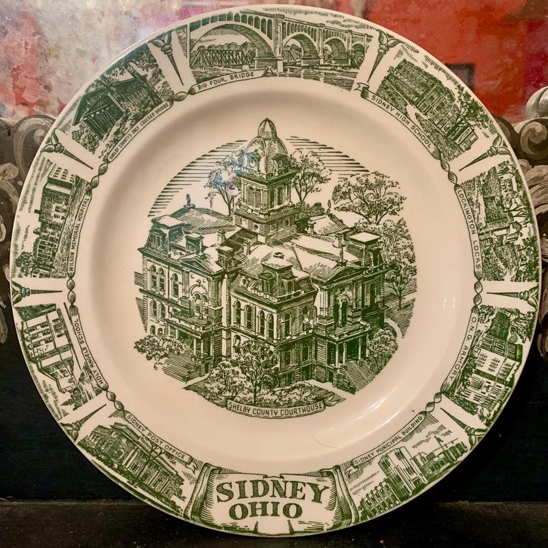 Green Transferware - Etsy