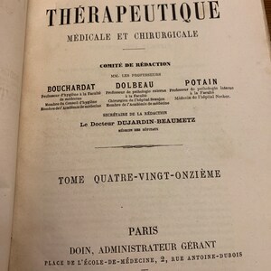 Antique French Book Parisian Decor Medical Reference Text Paris 1876 - Etsy