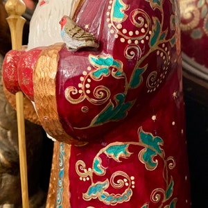 Hand Carved Celestial Santa Father Christmas, European Santa Claus ...