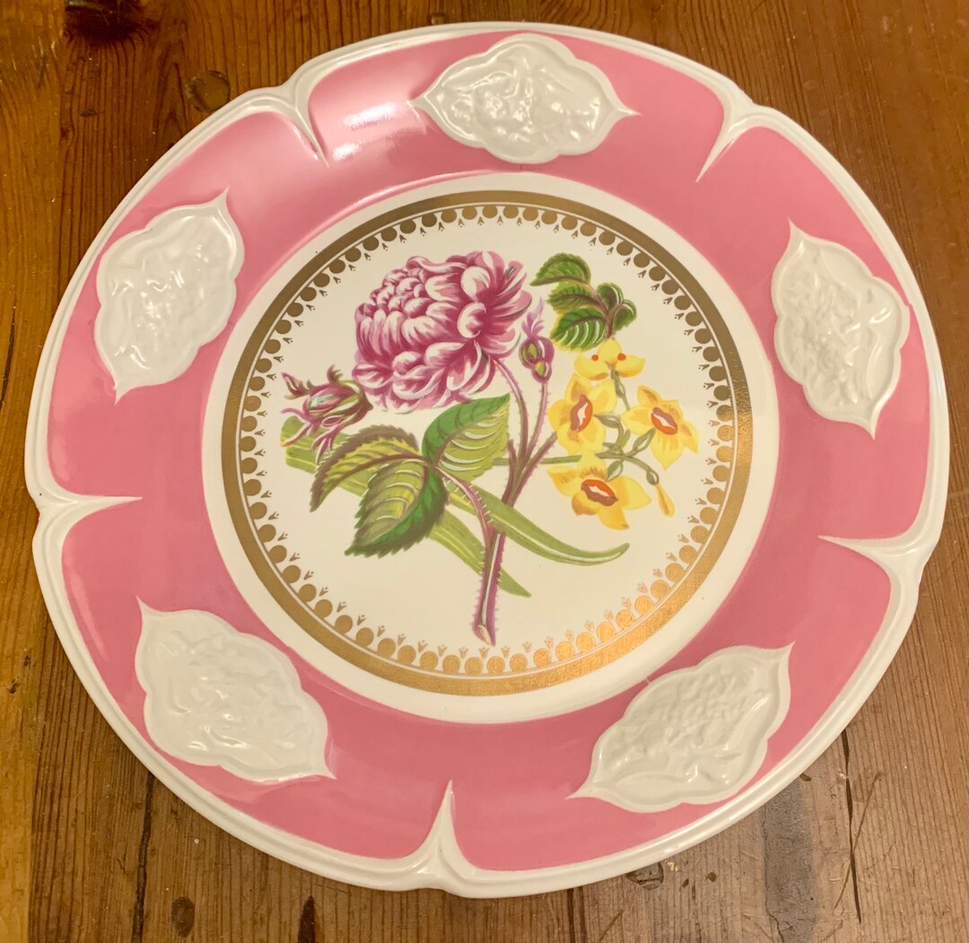 Vintage Portmeirion Pink Floral Plate Gallery Wall Antique Dishes Tea ...