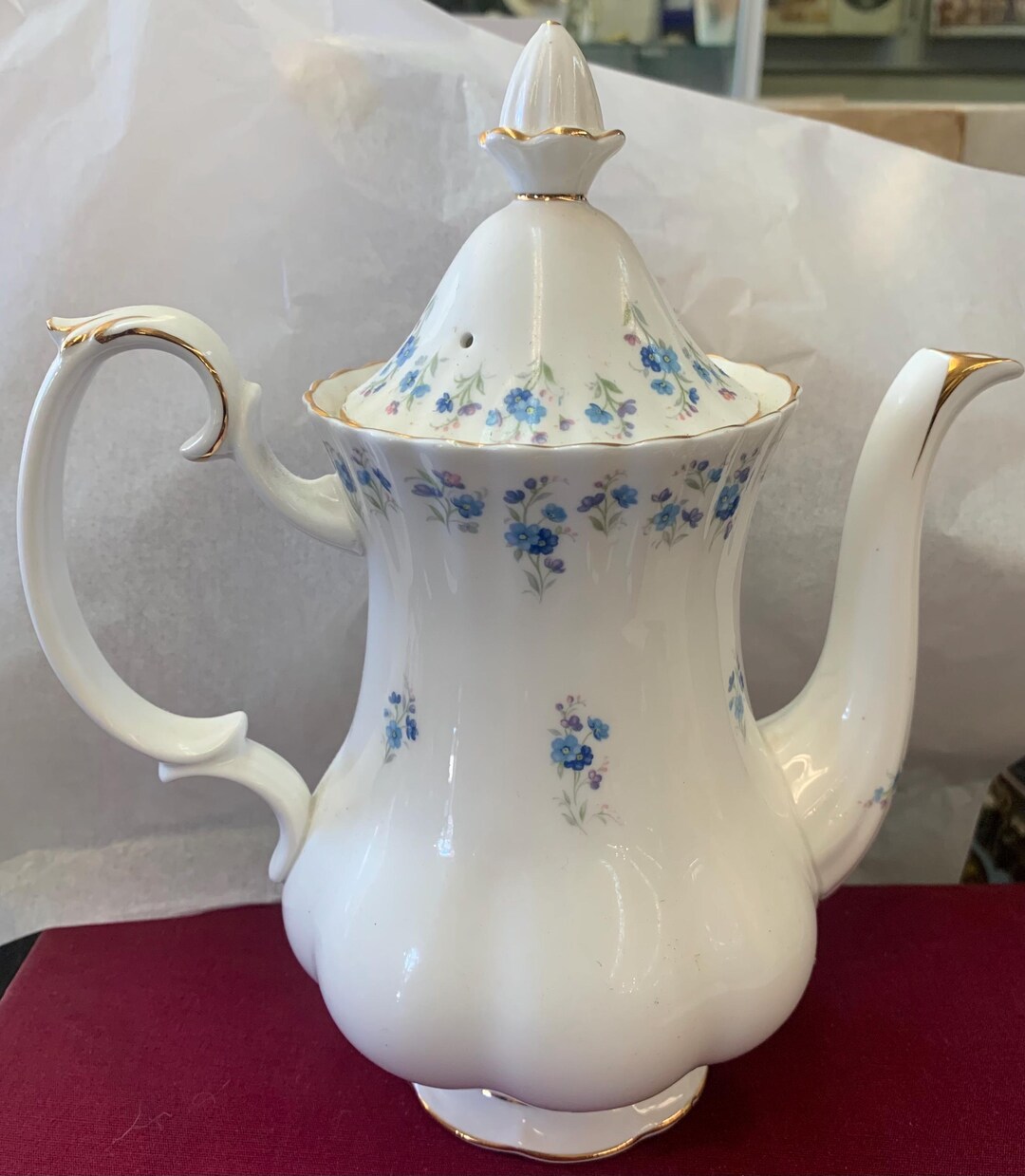 Vintage Royal Albert Memory Lane Bone China Coffee Pot Tea Pot Spring ...