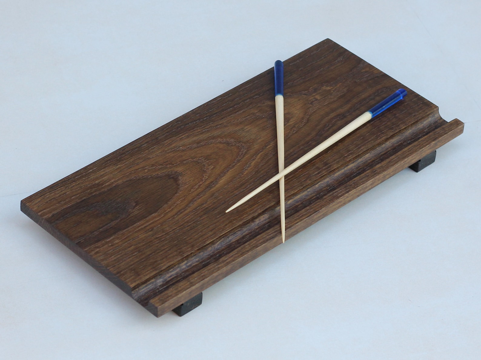 Sushi Board for One Persone - Bog Oak Wood, Wooden Sushi Tray With ...