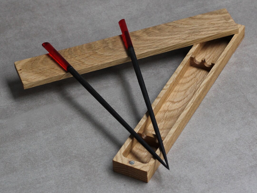 Unique Chopsticks Set - Oak Wood Case, Wooden Chopsticks With Epoxy ...