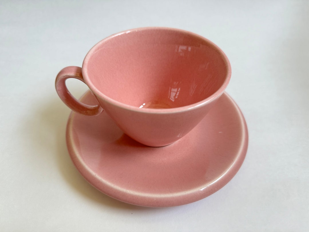 Vintage Homer Laughlin Epicure Cup and Saucer Set: 1950s Dawn Pink - Etsy