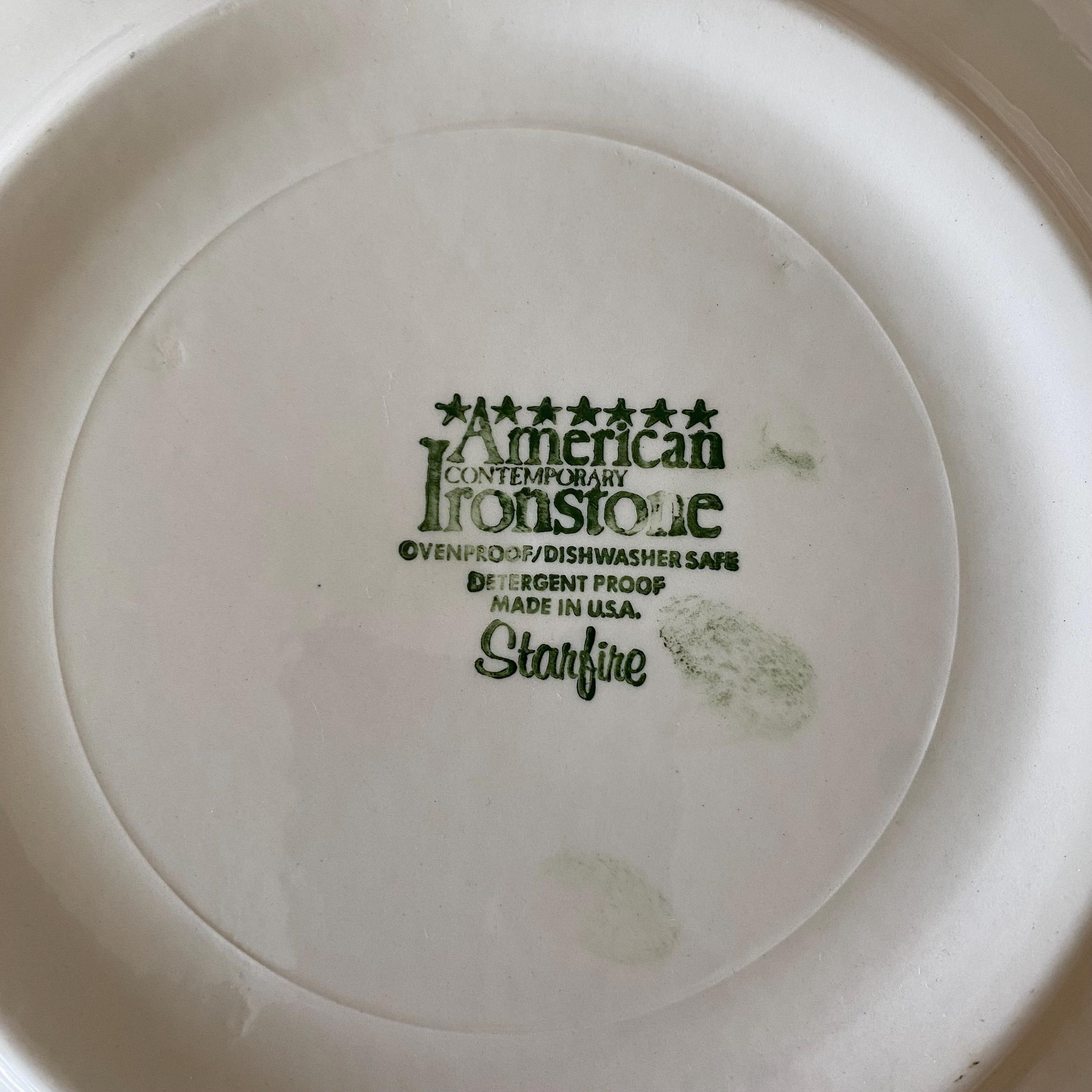 Vintage American Ironstone Starfire Plates – Brown & Gold Floral - Set ...