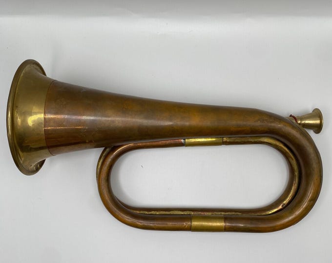 Vintage Copper and Brass Bugle - Etsy