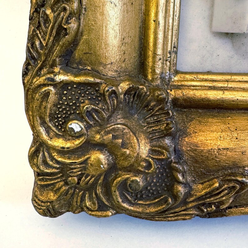 Molded Alabaster Bas Relief of Cherubs in an Ornate Gilt Frame, After ...