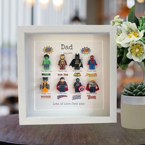 Personalised 8 Figure Superhero Frame, Gifts for Dad, Gifts for Him ...