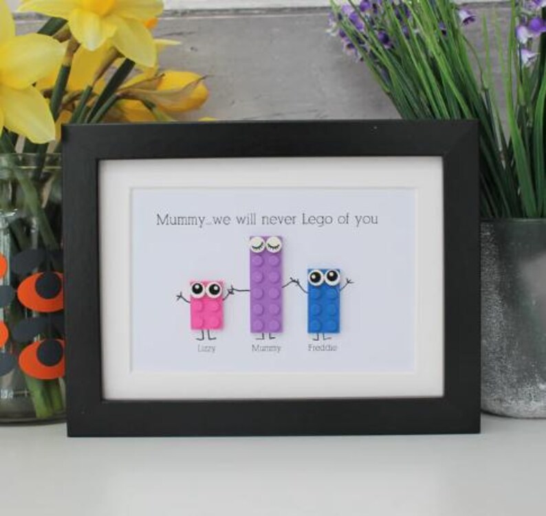 Personalized LEGO® Mum Gift: Framed Family Portrait - Etsy