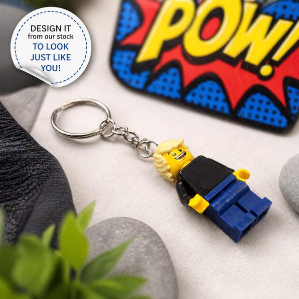 Custom Legos Minifigure Keychain - Etsy