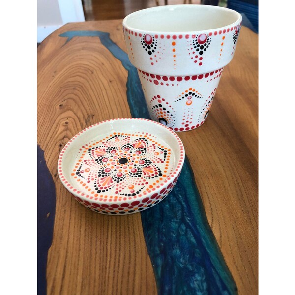 Dot Mandala Pot - Etsy
