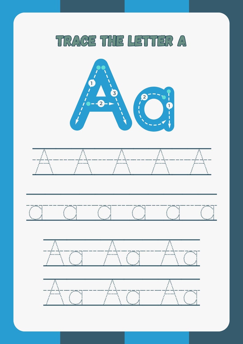 My ABC Booklet Alphabet Tracing Workbook - Etsy