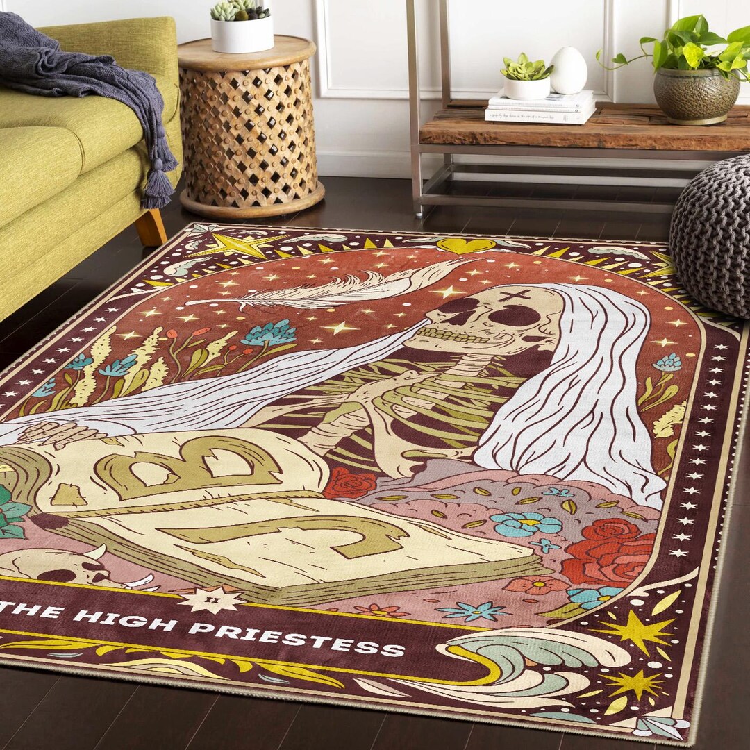 The High Priestess Tarot Card Area Rug, Major Arcana, Gift for Tarot ...