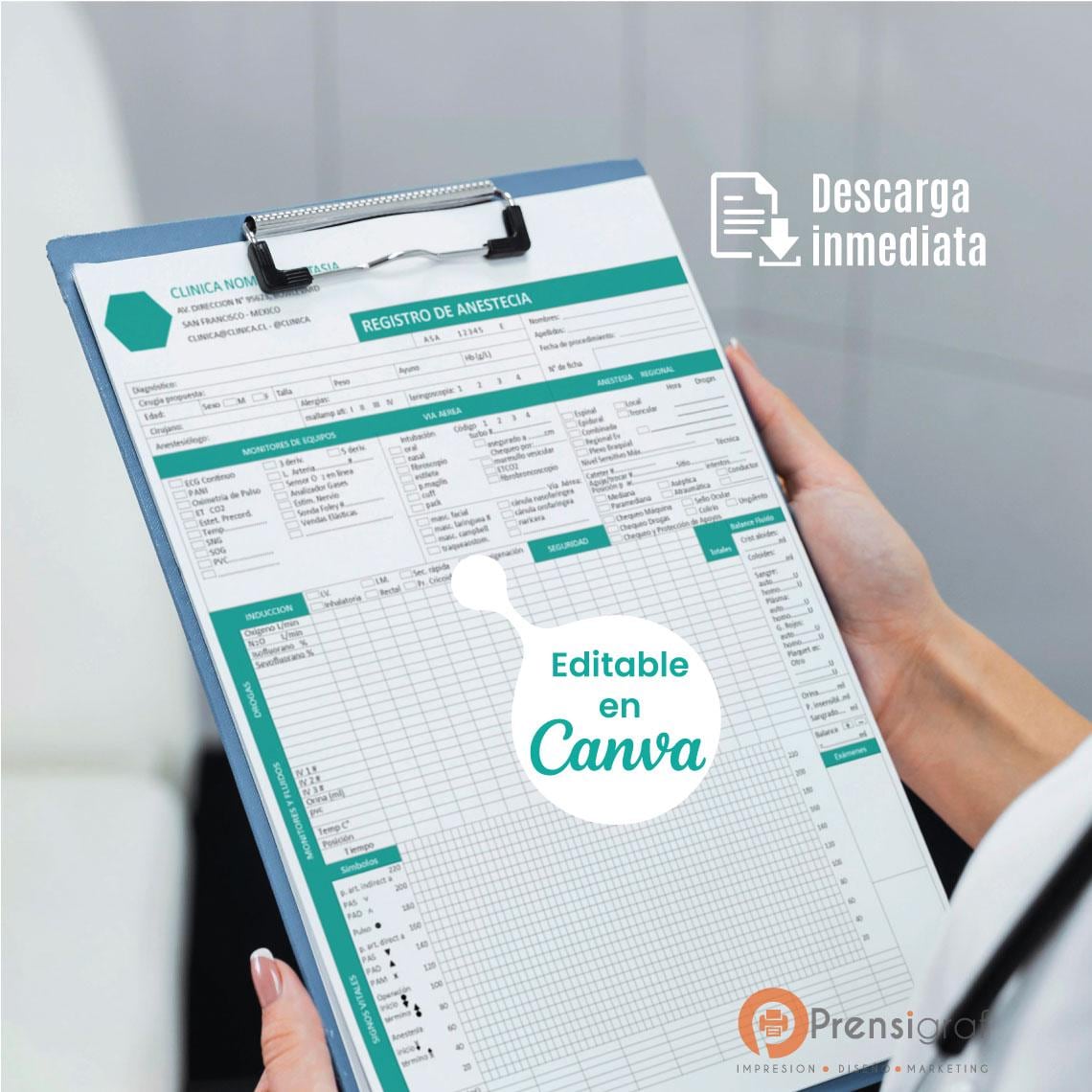 Anesthesia Record Template, Veterinary Anesthesia Log, Surgery ...
