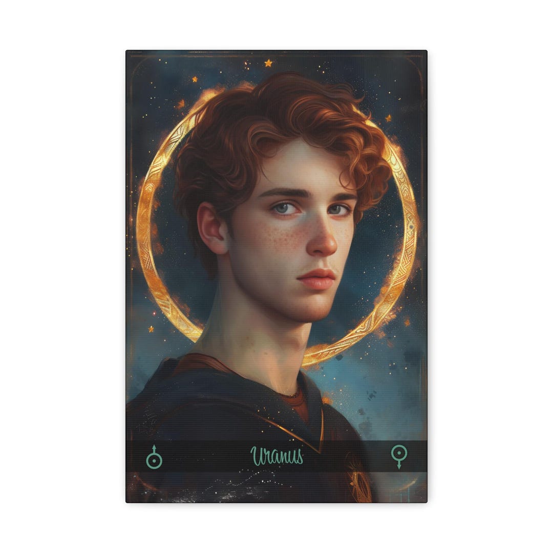 Uranus Planet Zodiac Canvas With Title Gallery Wrapped Canvas Print ...
