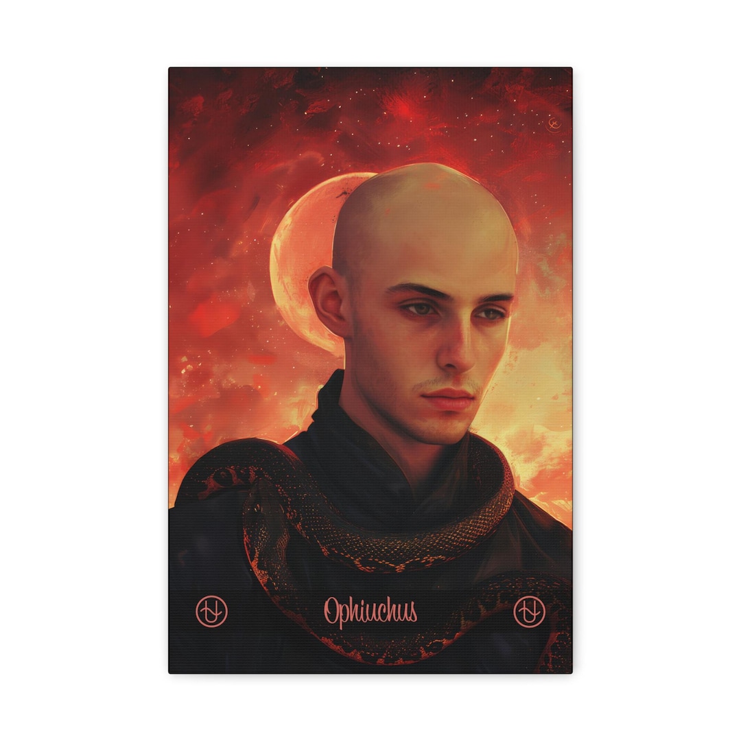 Ophiuchus Zodiac Canvas With Border and Title - Gallery Wrapped Canvas ...
