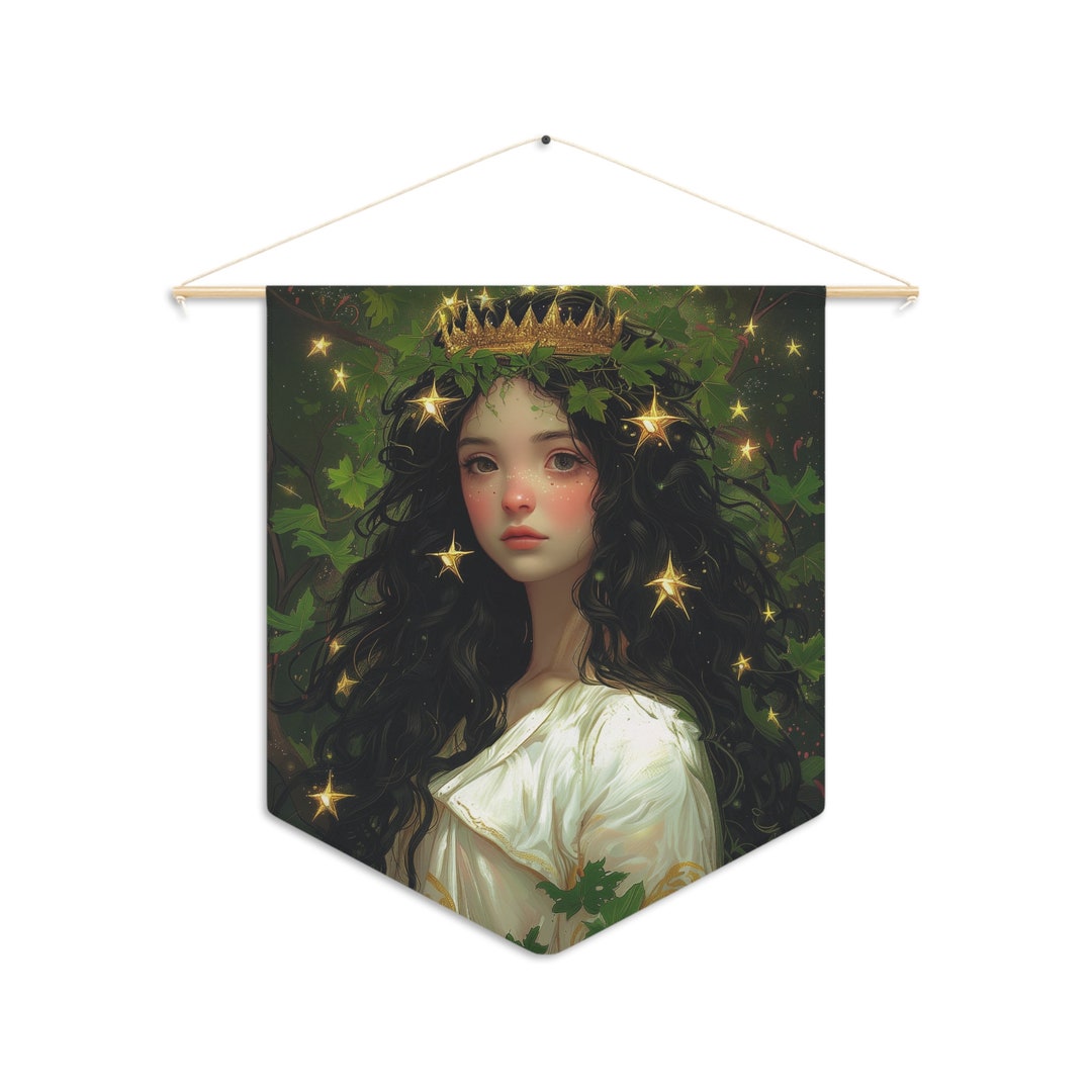 Tarot 'queen of Pentacles' Wall Banner / Wall Hanging Tarot Card Deck ...