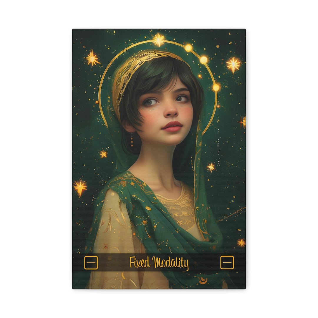 Fixed Modality Zodiac Canvas With Border and Title Gallery Wrapped ...