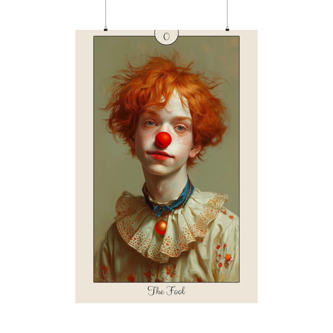 Tarot 'the Fool' With Tarot Border - Poster Print - Tarot Card Series ...