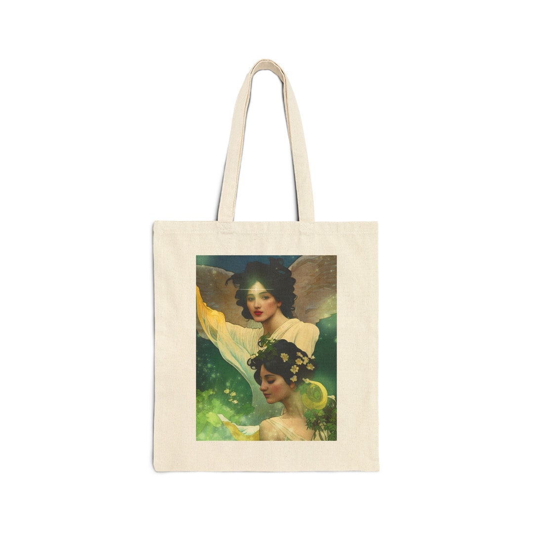 Jeliel Carry All Tote Guardian Angel Art Tote 100% Cotton Bag Reusable ...