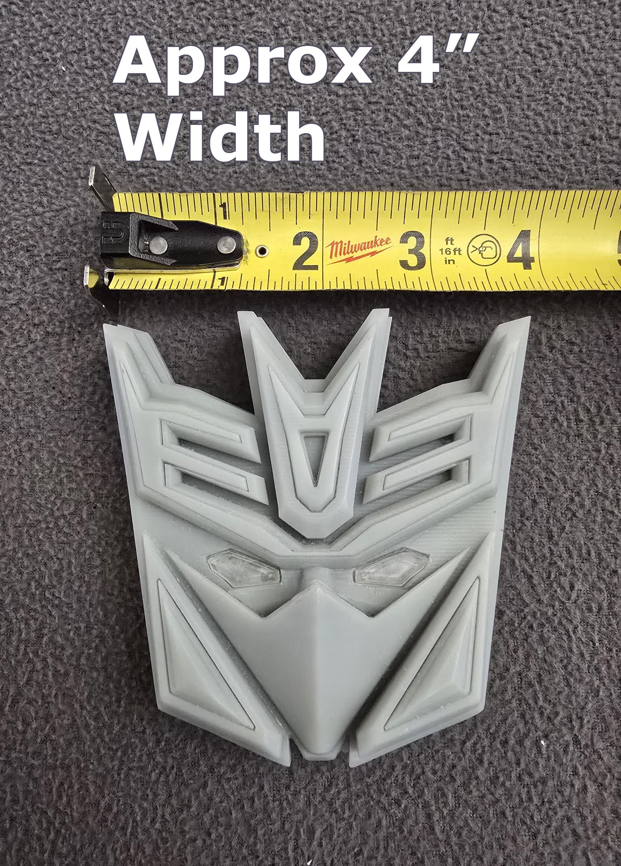 Megatronus Prime Emblem – 3D Printed Fan Art Un-painted| Transformers ...