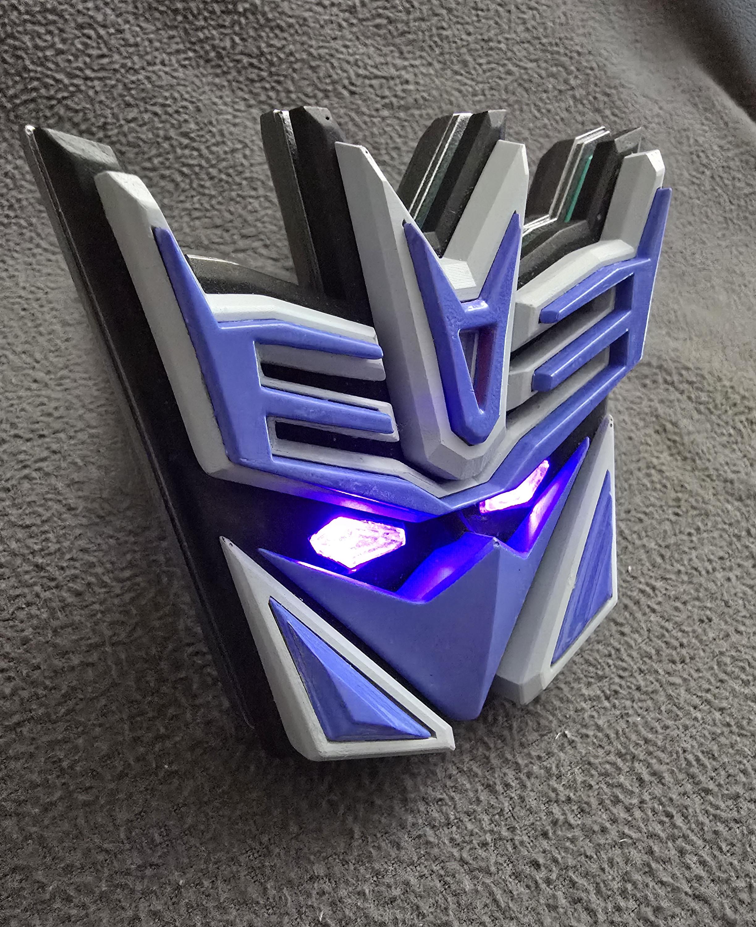 Megatronus Prime Emblem – 3D Printed Fan Art With LED Eyes ...