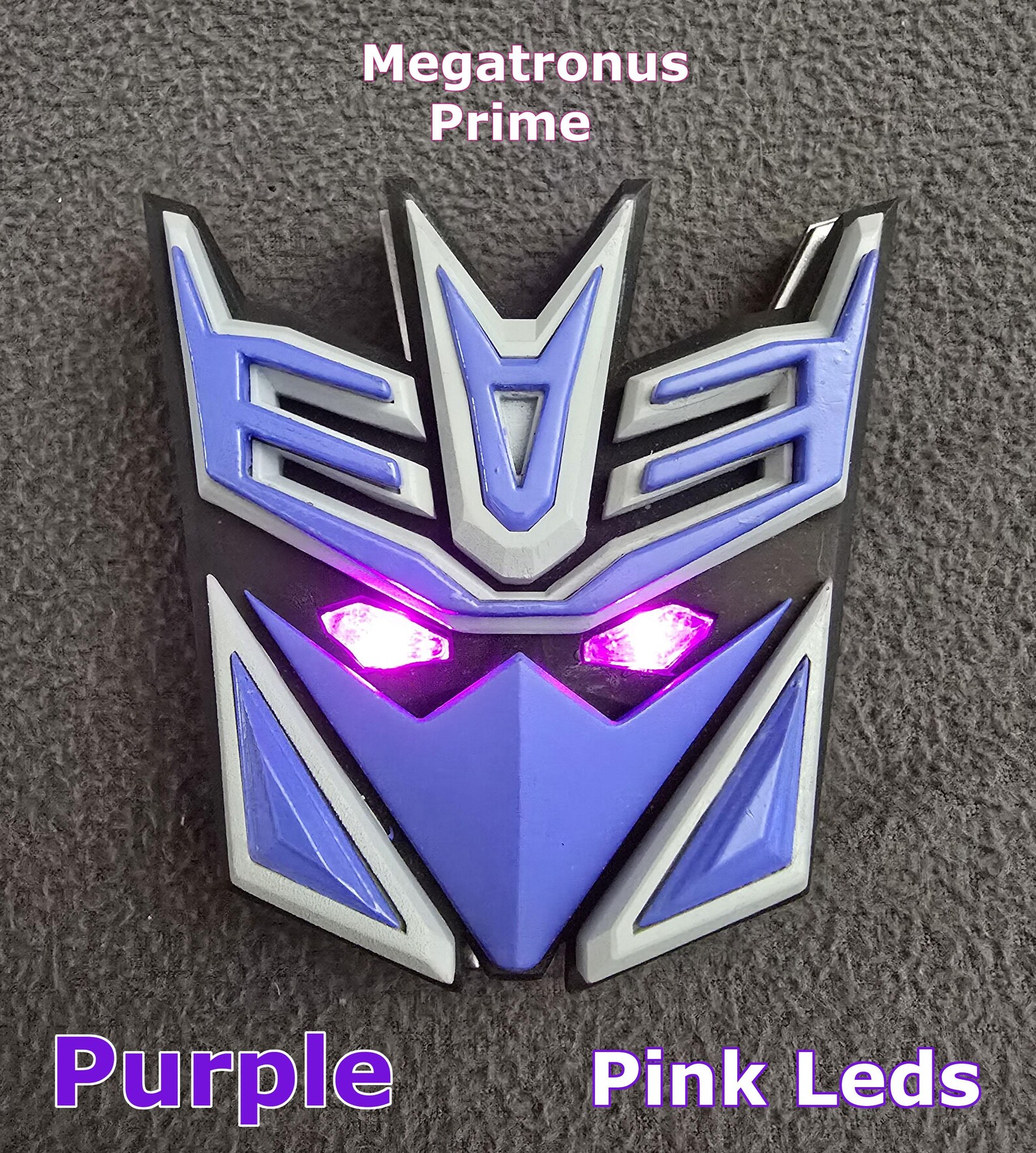 Megatronus Prime Emblem – 3D Printed Fan Art With LED Eyes ...